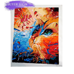 Paint by Numbers Kit Abstract Cat | Just Paint by Number