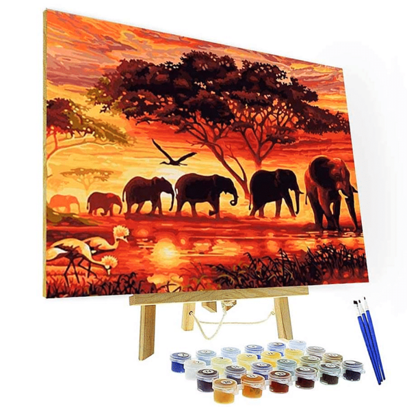 Paint by Number Kit Elephants | Just Paint by Number